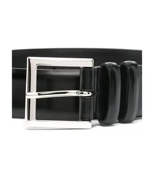 ORTIGNI Pointed-tip Buckle-fastened Belt - Black