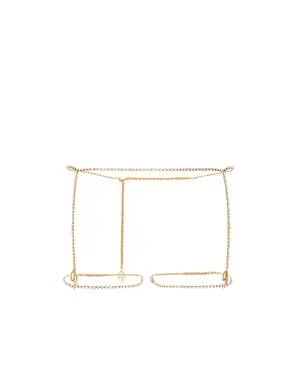 Blumarine Logo Charm Suspender Belt - Nude