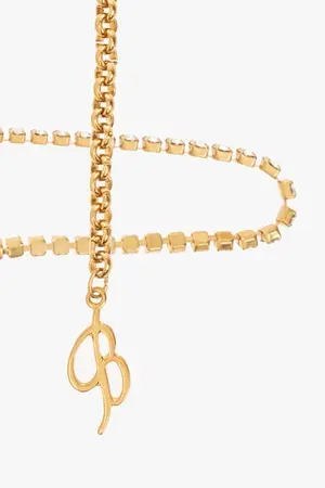 Blumarine Logo Charm Suspender Belt
