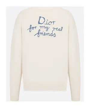 Dior Ribbed Knit V-neck Cardigan