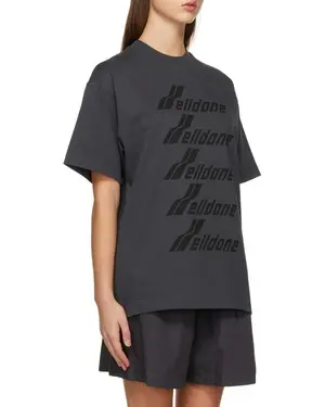 We11Done Logo-print Crew Neck T-shirt - Black
