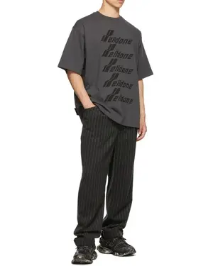 We11Done Logo-print Crew Neck T-shirt - Black