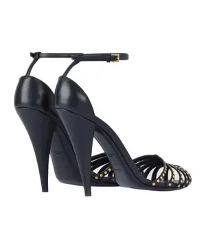 Givenchy Leather Cage Heeled Sandals With Studs