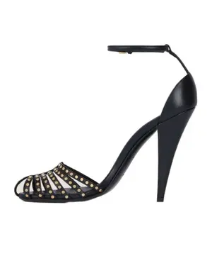 Givenchy Leather Cage Heeled Sandals With Studs