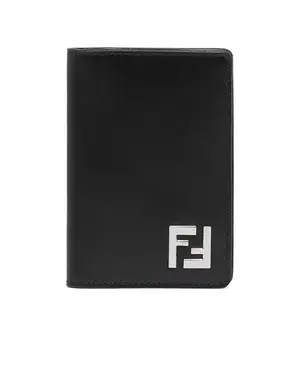 Fendi Ff Squared Card Holder - Black