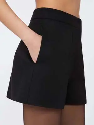 Sportmax Buono Pleated Tailored Shorts - Black