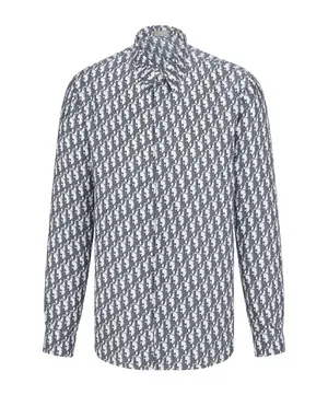 Dior All-over Logo Patterned Button-up Shirt