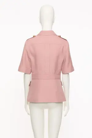 Valentino Garavani Short Sleeve Casual Jacket With Button Detail