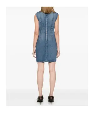 Stella McCartney Denim Sleeveless Mini Dress - Blue