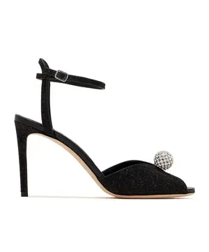 JIMMY CHOO Sacora 85 High-heeled Sandals - Black