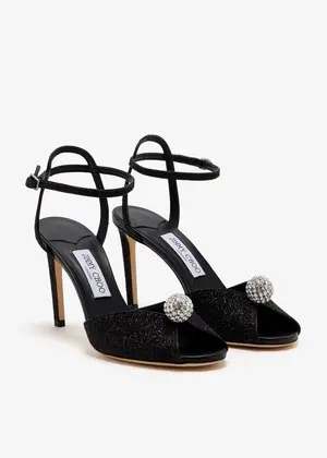 JIMMY CHOO Sacora 85 High-heeled Sandals - Black