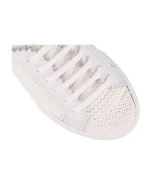 Casadei Off Road Woven Lace-up Sneakers - White