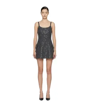 MARISSA CHIARA Embellished Suspender Dress - Grey