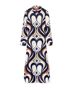 La DoubleJ Printed Shirt Dress - White