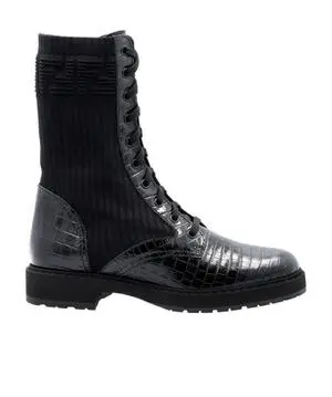 Fendi Multi-panel Lace-up Boots