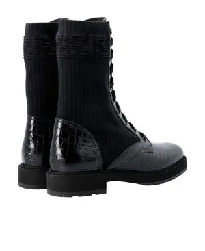 Fendi Multi-panel Lace-up Boots