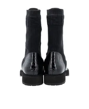 Fendi Multi-panel Lace-up Boots