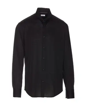 Brunello Cucinelli Button-up Long-sleeved Shirt - Black