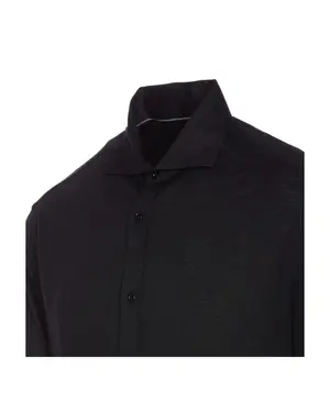 Brunello Cucinelli Button-up Long-sleeved Shirt - Black