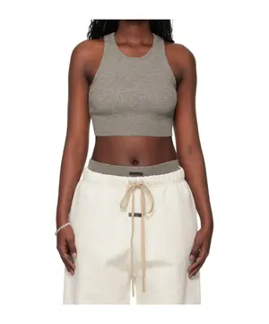 Fear Of God Waffle Knit Cropped Top