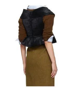 SHUSHU/TONG Black Three-dimensional Pleated Top