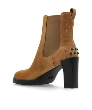 TOD'S 80mm Suede Chelsea Boots - Brown