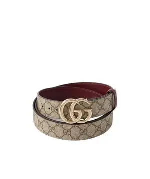 Gucci Gucci GG Marmont Wide Reversible Belt Nude