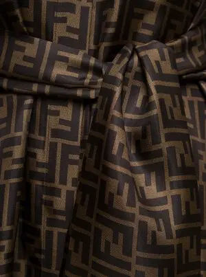 Fendi Ff Motif Belted Shirt Dress