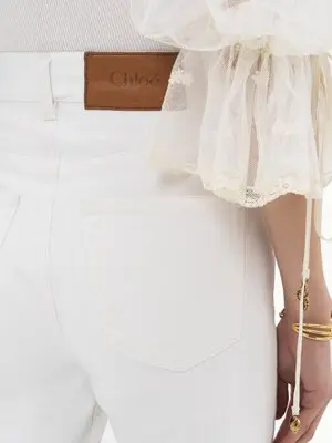 Chloé High-waisted Flared Jeans - White