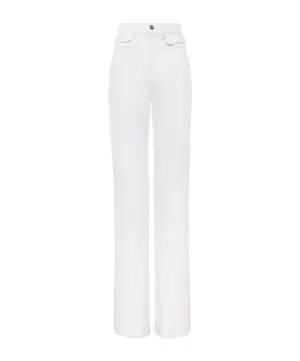 Chloé High-waisted Flared Jeans - White