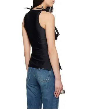 Coperni Sleeveless Asymmetrical Top With Bow Detail