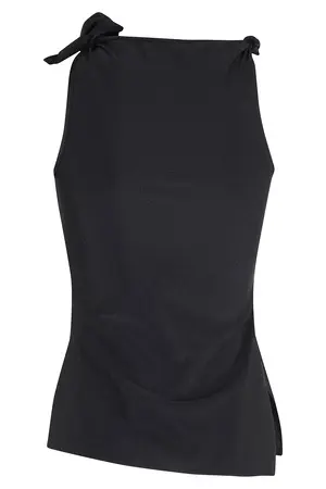Coperni Sleeveless Asymmetrical Top With Bow Detail - Black