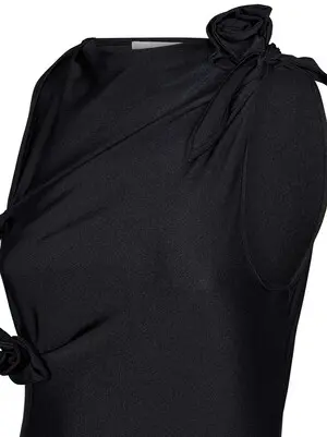 Coperni Sleeveless Asymmetrical Top With Bow Detail - Black