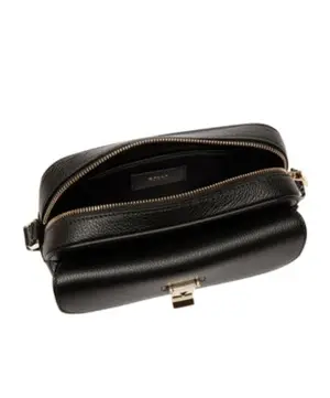 Bally Lock Me Small Grained Leather Crossbody Bag
