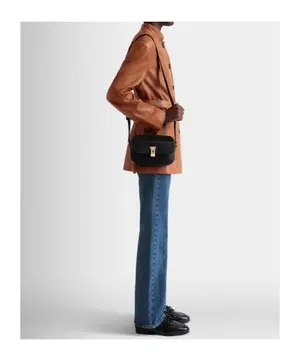 Bally Lock Me Small Grained Leather Crossbody Bag