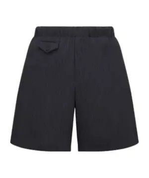 Dior Striped Wool Bermuda Shorts With Elasticated Waist