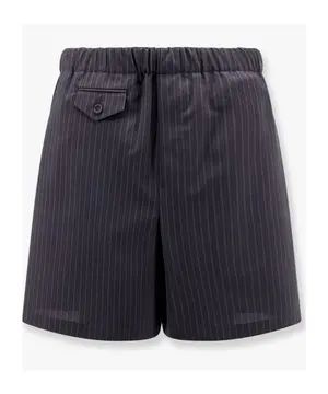 Dior Striped Wool Bermuda Shorts With Elasticated Waist