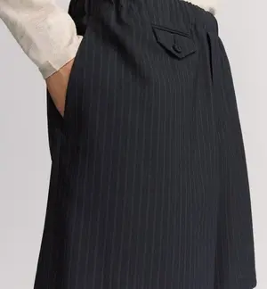 Dior Striped Wool Bermuda Shorts With Elasticated Waist