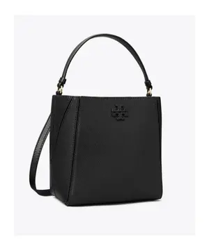 Tory Burch Small Mcgraw Logo Plaque Bucket Bag