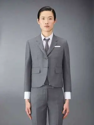Thom Browne Single-breasted Trapezoidal Lapel Blazer - Grey