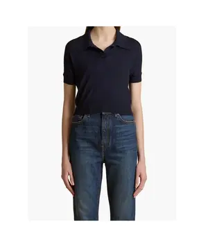Khaite Morgane Ribbed Knit Top - Midnight