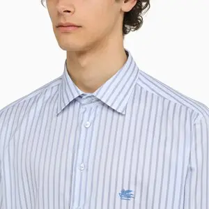 Etro Pegaso Embroidered Striped Shirt