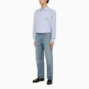 Etro Pegaso Embroidered Striped Shirt