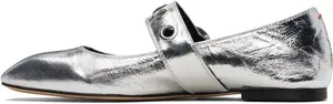 AeydĒ Uma Eyelet Ballet Flats - Silver