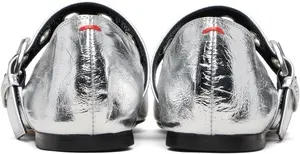 AeydĒ Uma Eyelet Ballet Flats - Silver