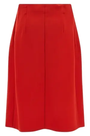 Prada Pleated Bow Midi Skirt