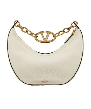 Valentino Garavani Vlogo Moon Small Hobo Bag - Ivory