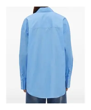 MSGM Floral Applique Long Sleeve Shirt