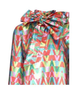 Valentino Garavani Printed Bow Neck Blouse