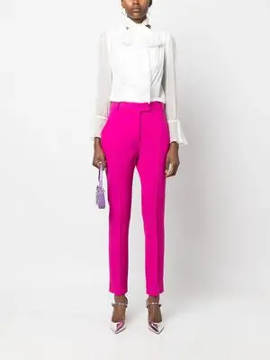 Pinko Long-sleeve V-neck Bodysuit With Ruffled Cuffs